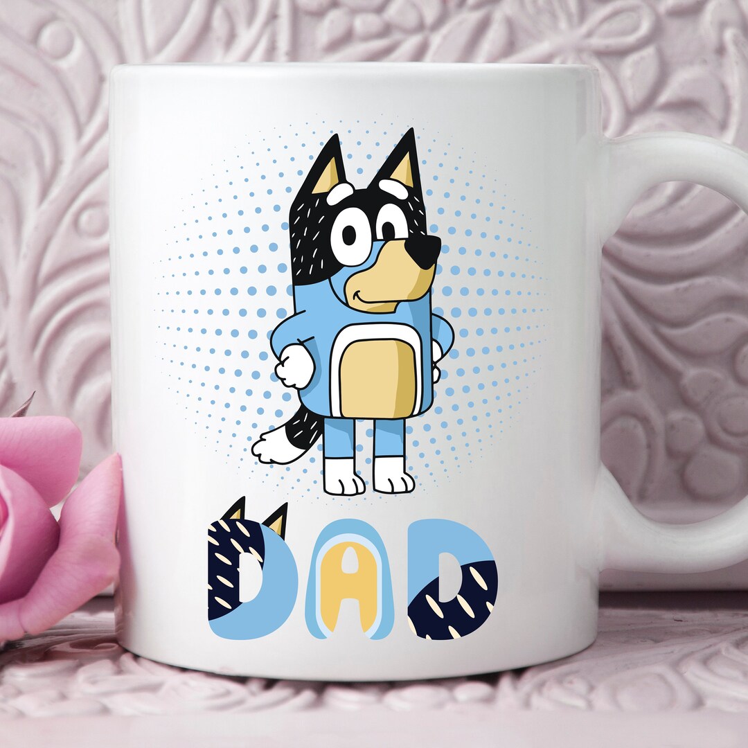 Buy Bluey Chilli Cool Dad Mug,bandit Dad Coffee Cup, Chilli Heeler Mug ...