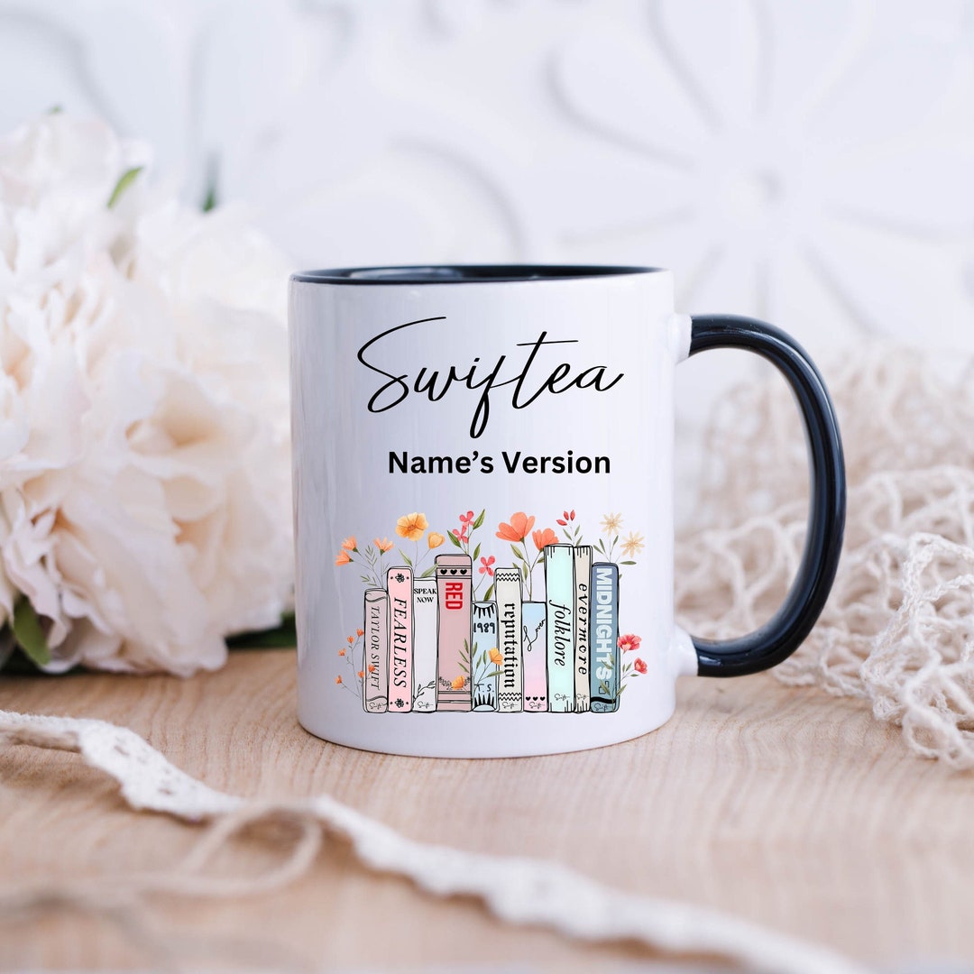 Personalized Trendy Floral Music Album Mug Albums as Books, Swiftea ...