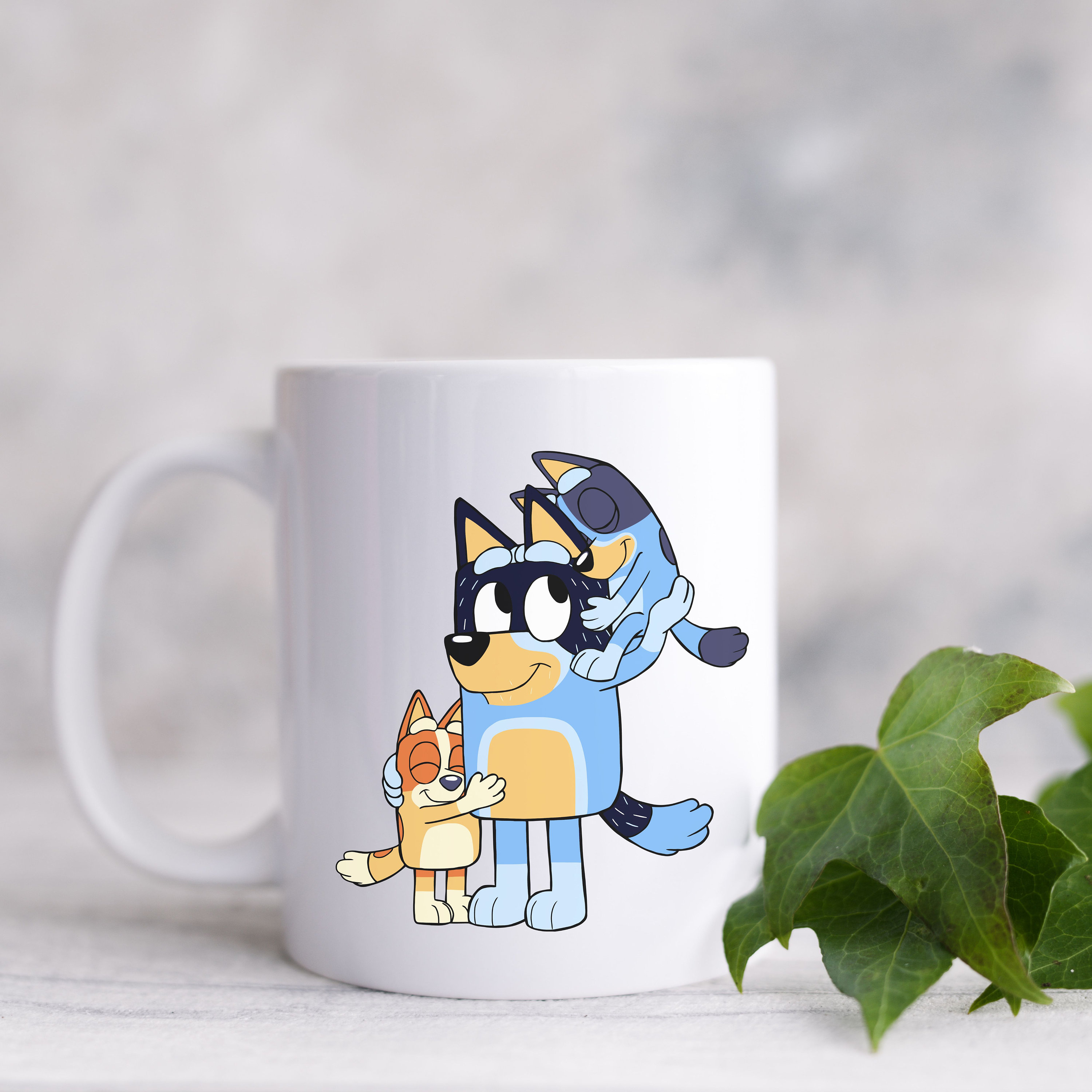 Bluey Chilli Family Coffee Mug, Bluey Chilli Cool Mug, Blue Coffee Cup ...