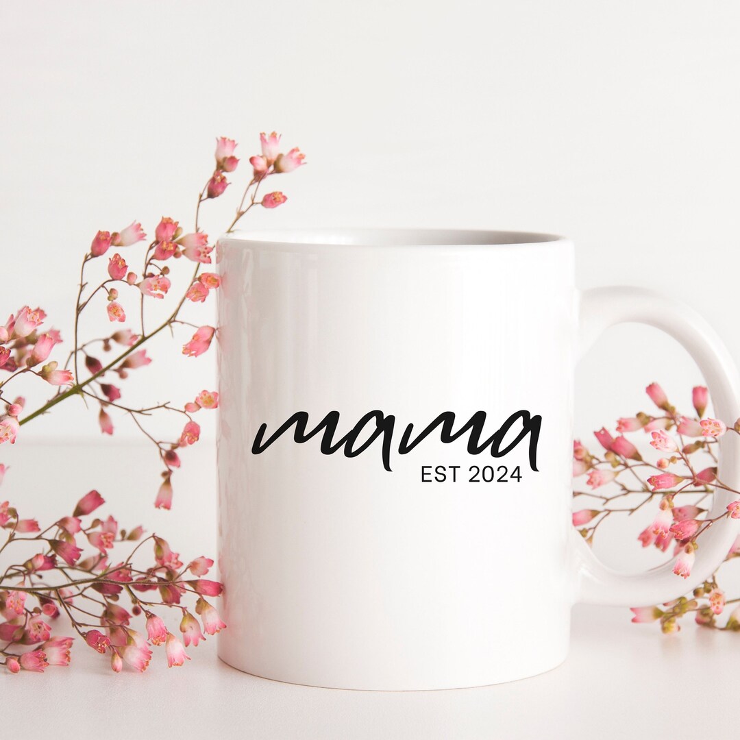 Mamma Est. 2024 Coffee Mug, Baby Announcement Gift Mug, Family Gift ...
