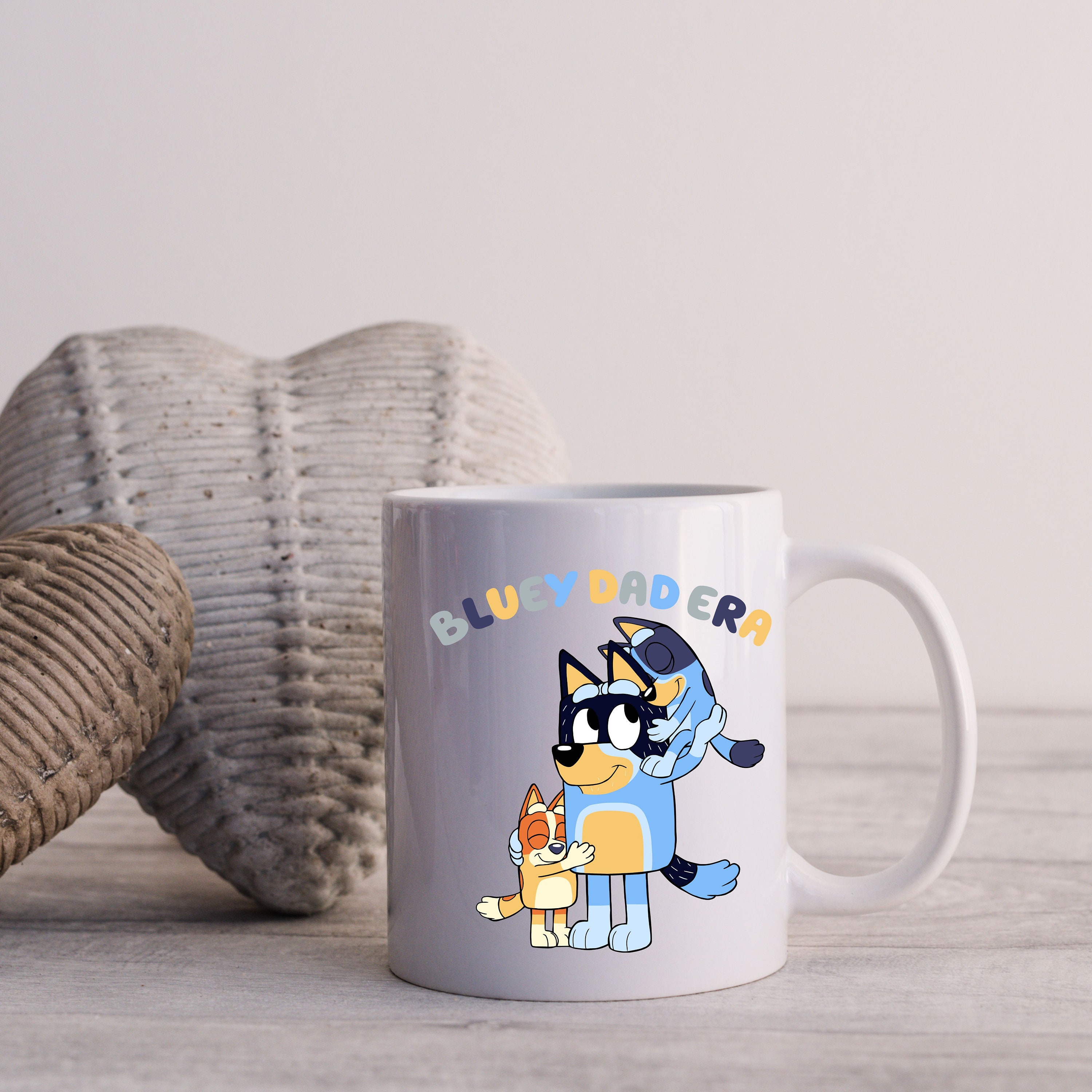 Bluey Bandit Dad Era Coffee Mug, Bluey Dad Cup, Bluey Bingo Family Mug ...