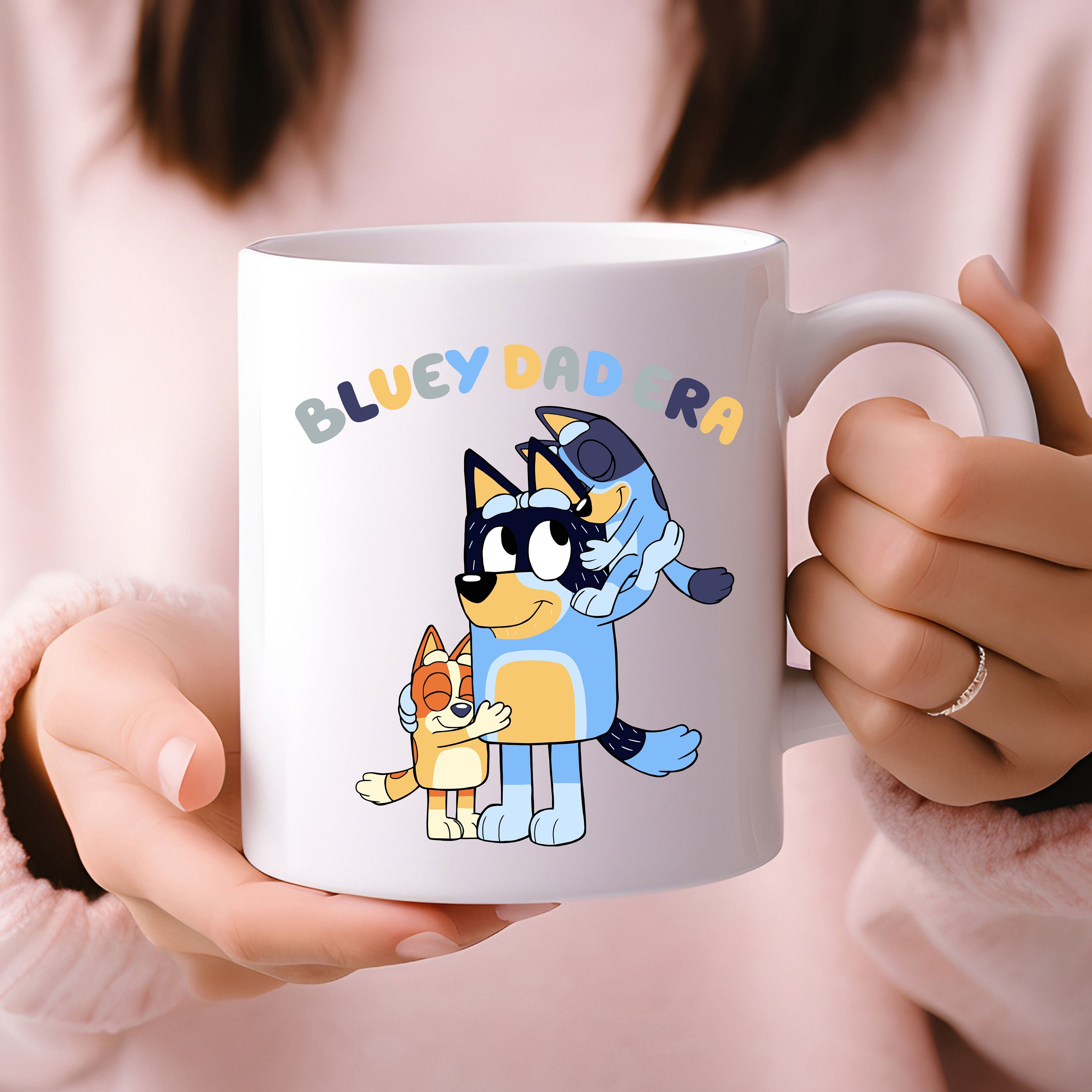 Bluey Bandit Dad Era Coffee Mug, Bluey Dad Cup, Bluey Bingo Family Mug ...