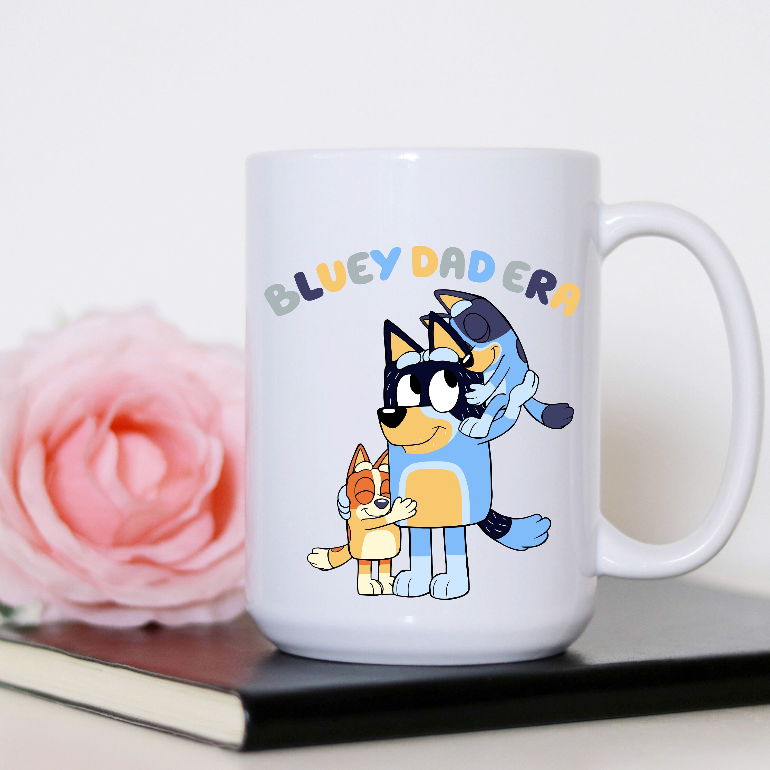 Bluey Bandit Dad Era Coffee Mug, Bluey Dad Cup, Bluey Bingo Family Mug ...