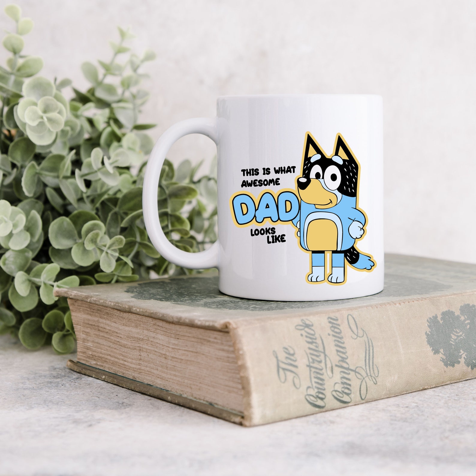 Bluey Chilli Cool Dad Mug,bandit Dad Coffee Cup, Chilli Heeler Mug ...