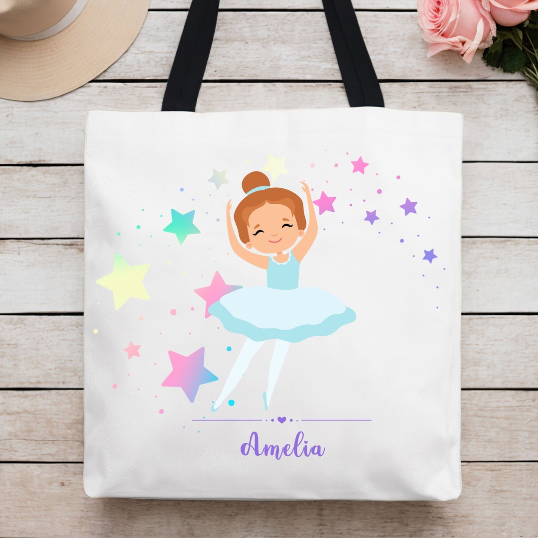 Personalized Ballerina Tote Bag, Custom Ballet Tote, Ballet Tote, Dance ...