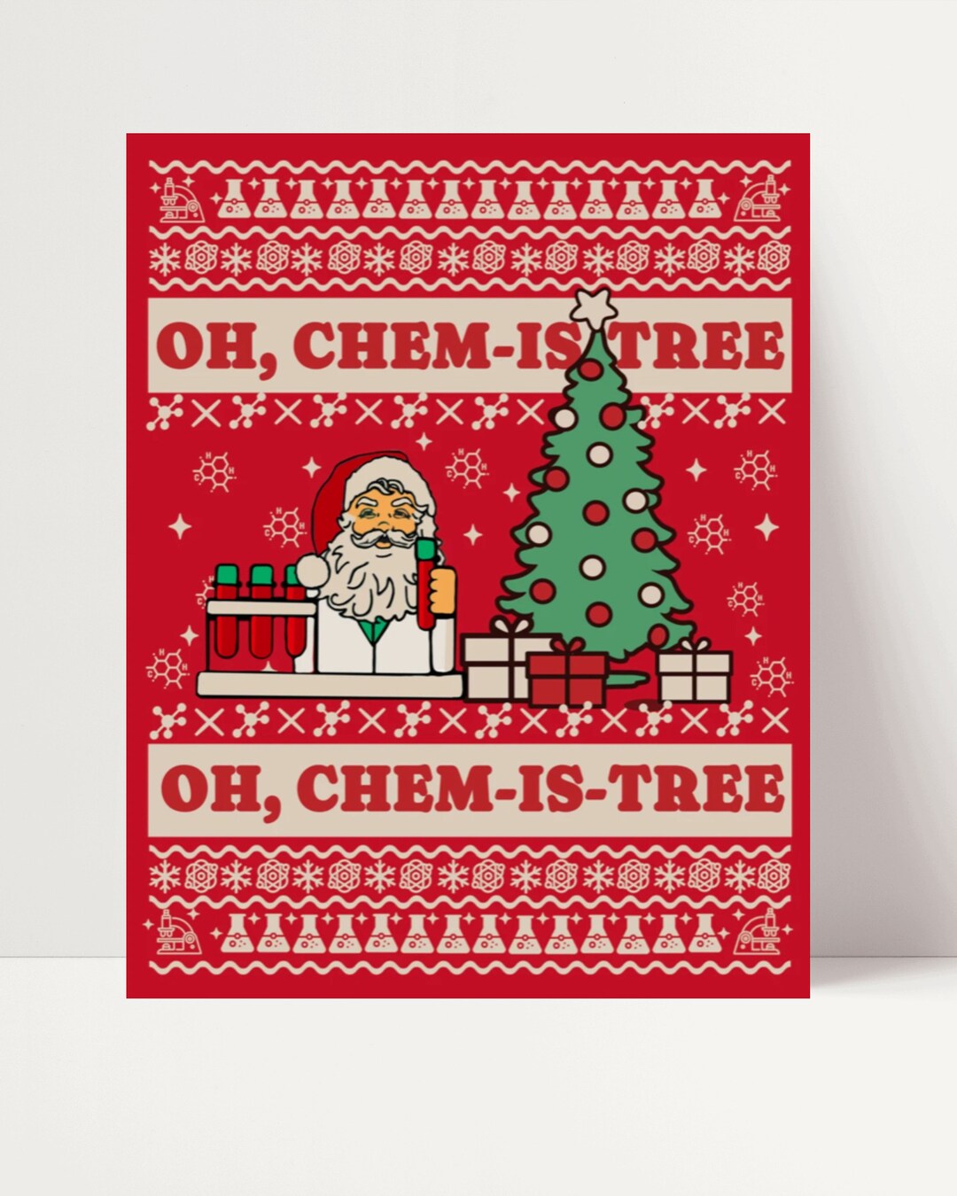Funny Christmas Chemistry Poster, Chemistry Student Poster, Chemistry ...