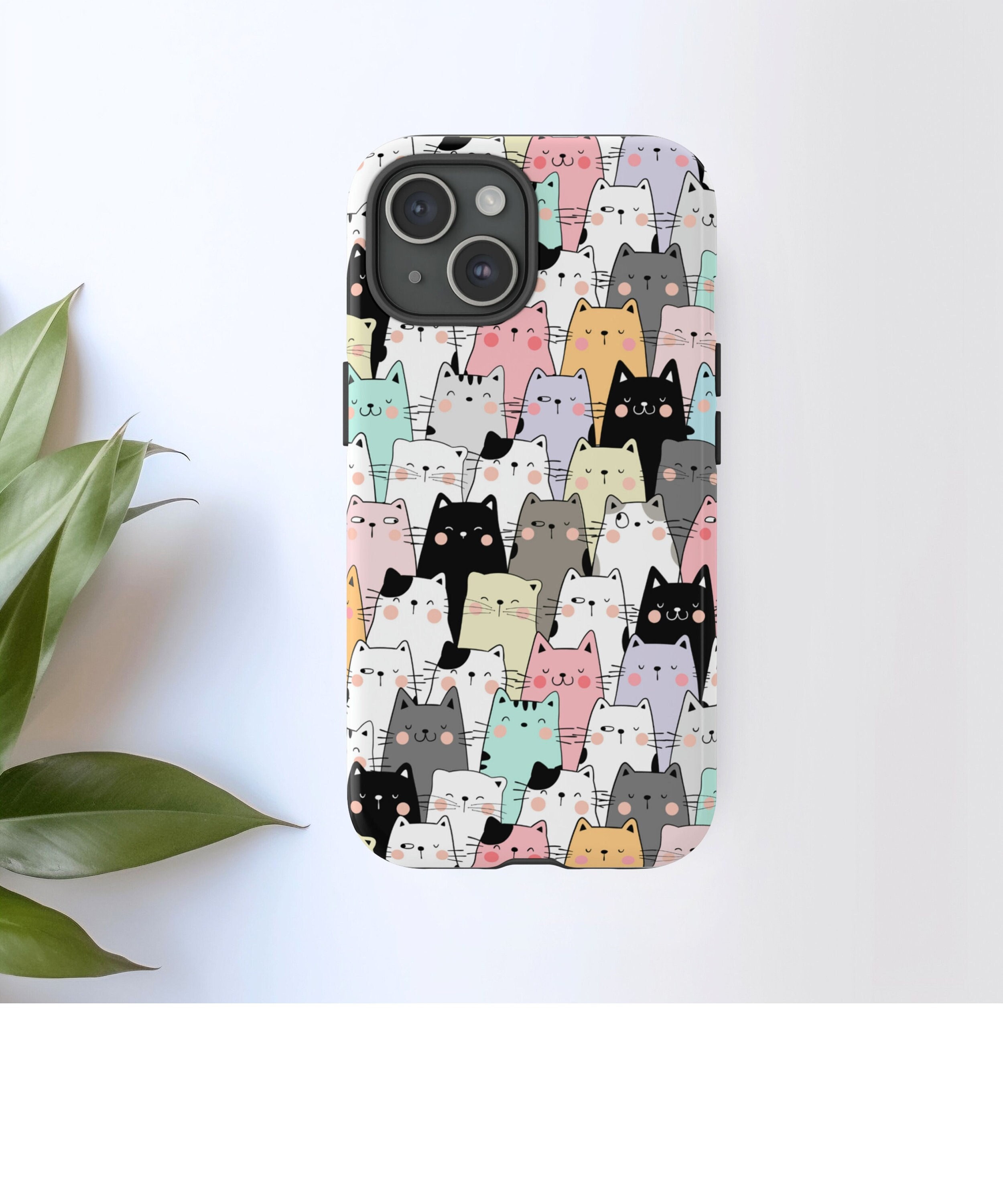 IPhone Cases Cat Mom, Kawaii Cats, iPhone 15 Tough Phone Case, 15 Pro ...