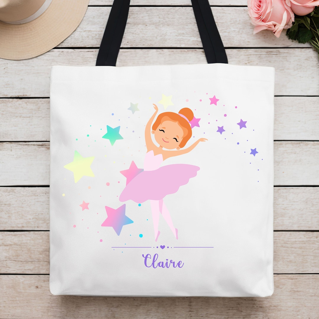 Custom Ballerina Tote Bag, Personalized Ballet Tote, Ballet Tote, Dance ...