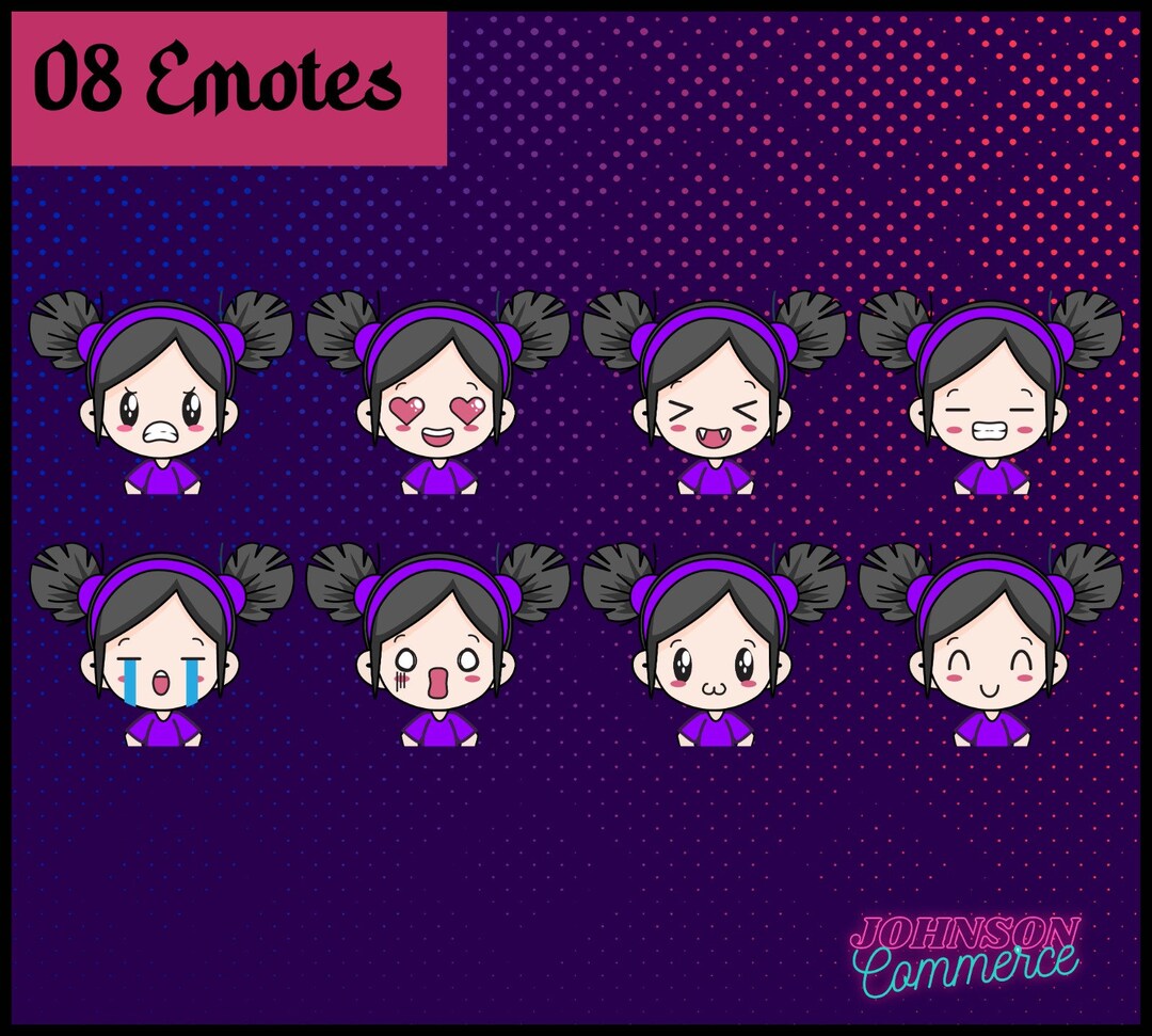 Purple Pony Girl Emotes for Twitch and Discord Pony Girl - Etsy