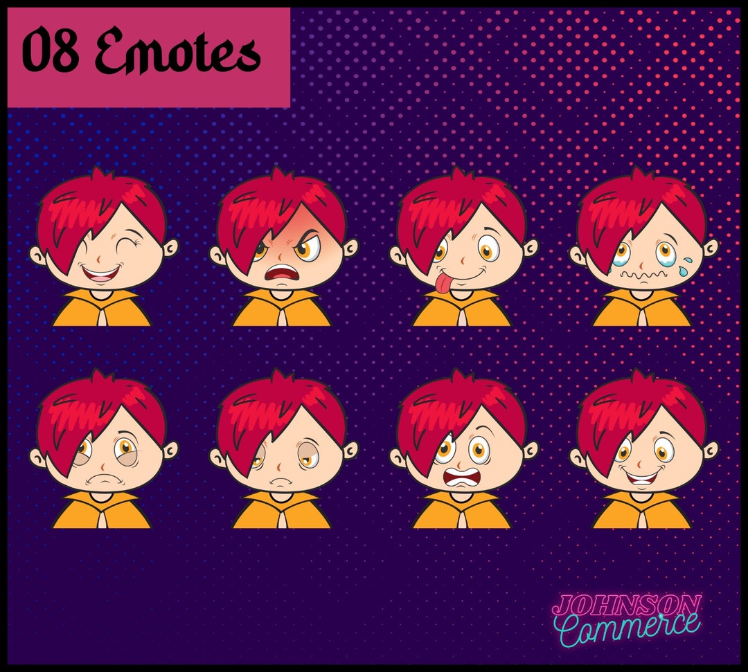 Redish Boy Emotes for Twitch and Discord, Boy Emotes for Twitch and ...