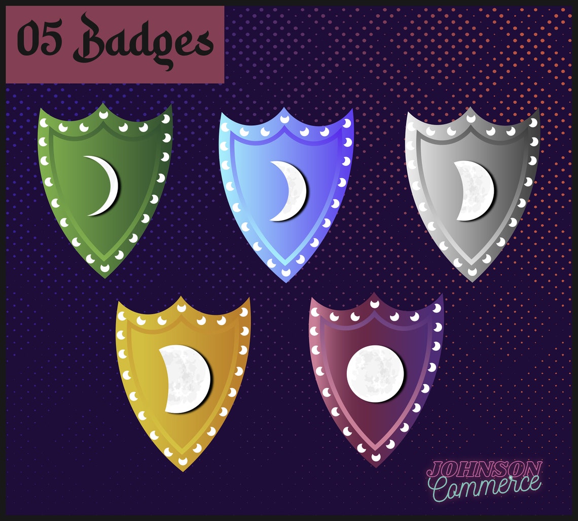 Five Celestial Moon Phase Sub Badges: Unlock the Night Sky for ...