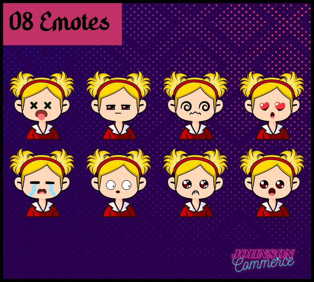 Yellow Pony Girl Emotes for Twitch and Discord, Pony Girl Emotes for ...