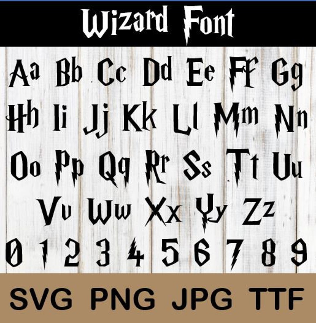 Wizard Font SVG Halloween Font Wizard Font Wizard Logo - Etsy