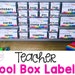 Bright Teacher Toolbox Editable Labels | Teacher Toolbox Labels ...