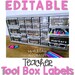 Bright Teacher Toolbox Editable Labels Teacher Toolbox Labels Colorful ...