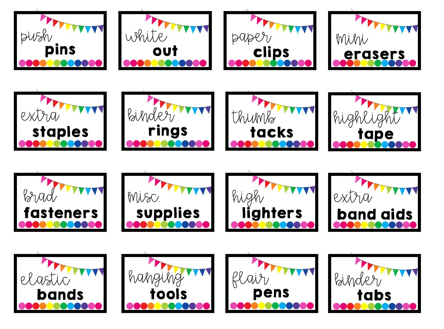 Bright Teacher Toolbox Editable Labels | Teacher Toolbox Labels ...