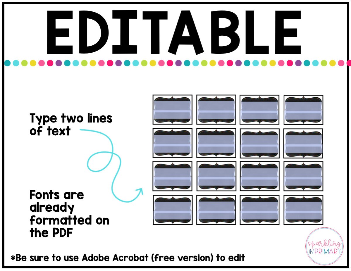 Chalkboard Teacher Toolbox Editable Labels | Teacher Toolbox Labels ...