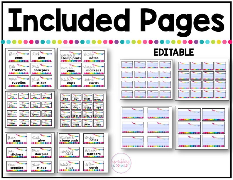 Bright Teacher Toolbox Editable Labels | Teacher Toolbox Labels ...