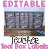 Bright Teacher Toolbox Editable Labels | Teacher Toolbox Labels ...