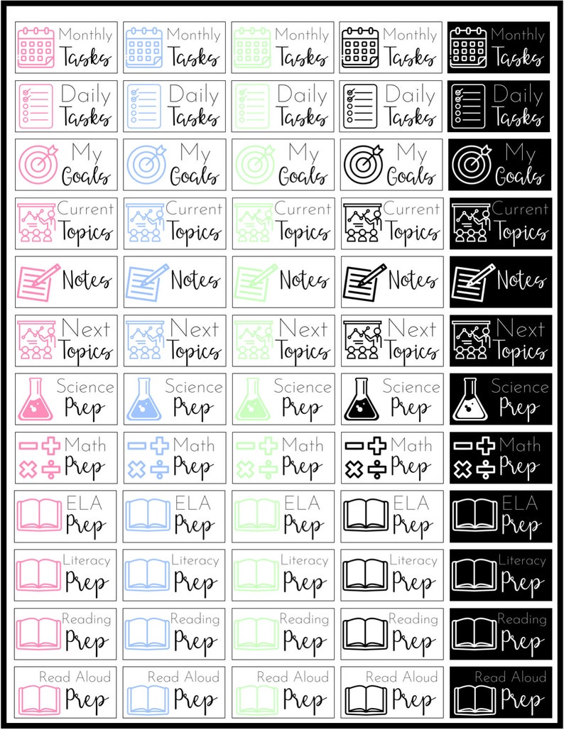 Google Keep Headers | Teacher Organization for Teachers - Etsy