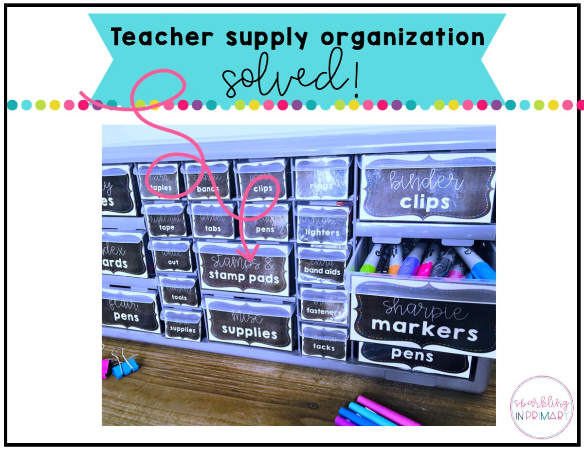 Chalkboard Teacher Toolbox Editable Labels | Teacher Toolbox Labels ...