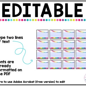 Bright Teacher Toolbox Editable Labels | Teacher Toolbox Labels ...