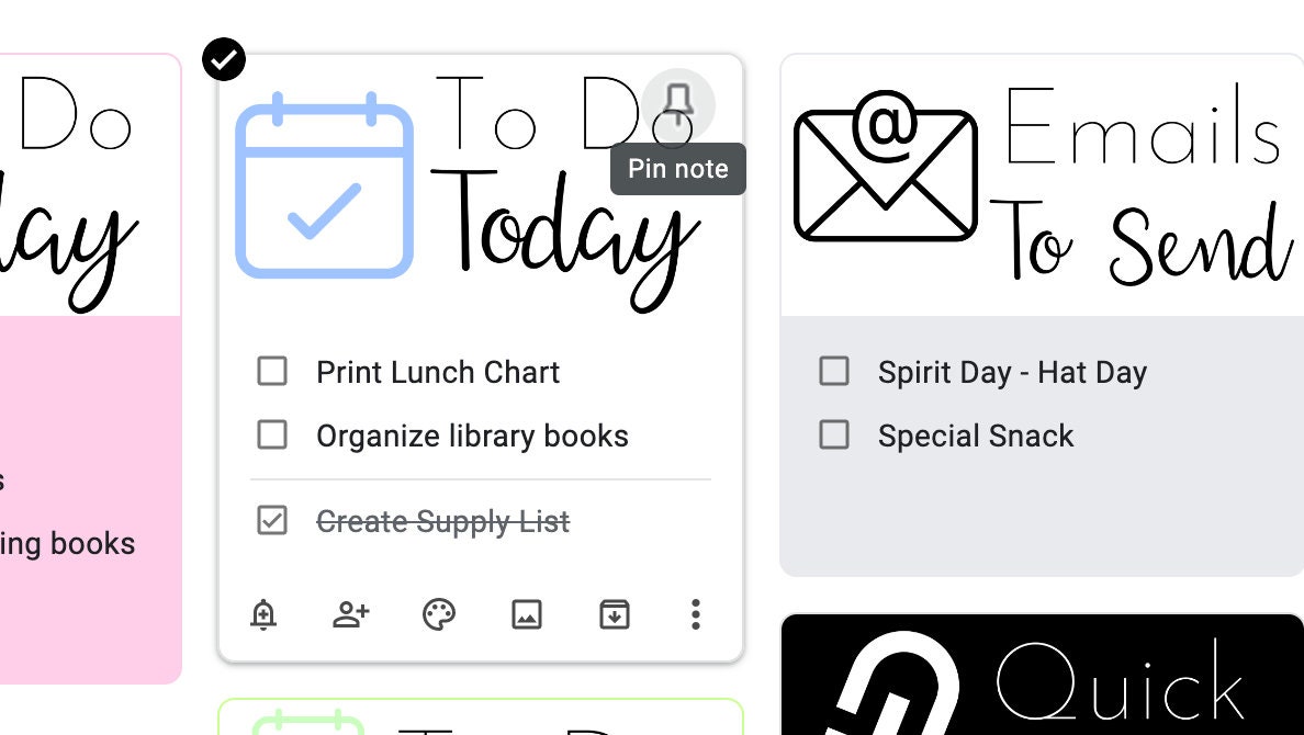 Google Keep Headers | Teacher Organization for Teachers - Etsy
