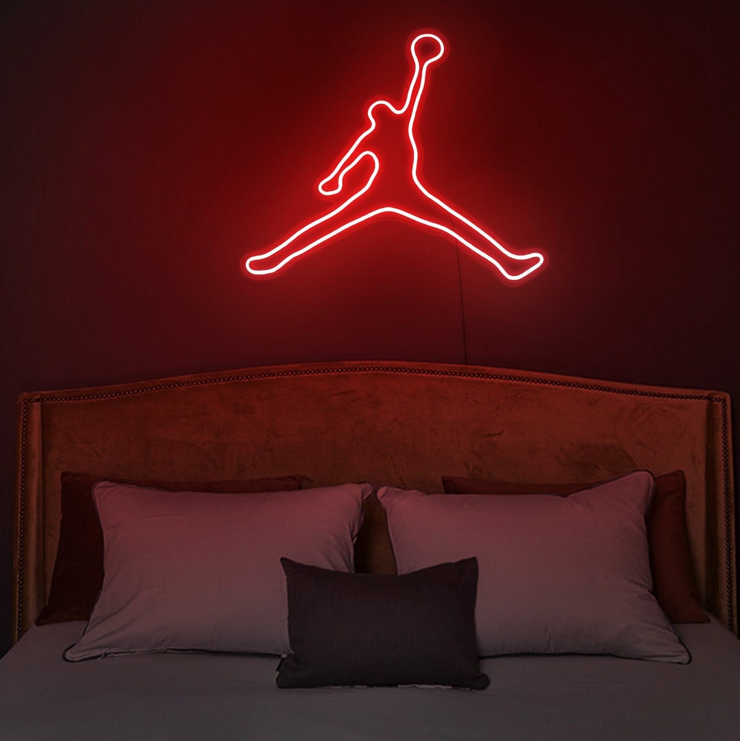 Jordan Neon Sign Jordan Jumpman Neon Jordan Led Sign Jordan - Etsy