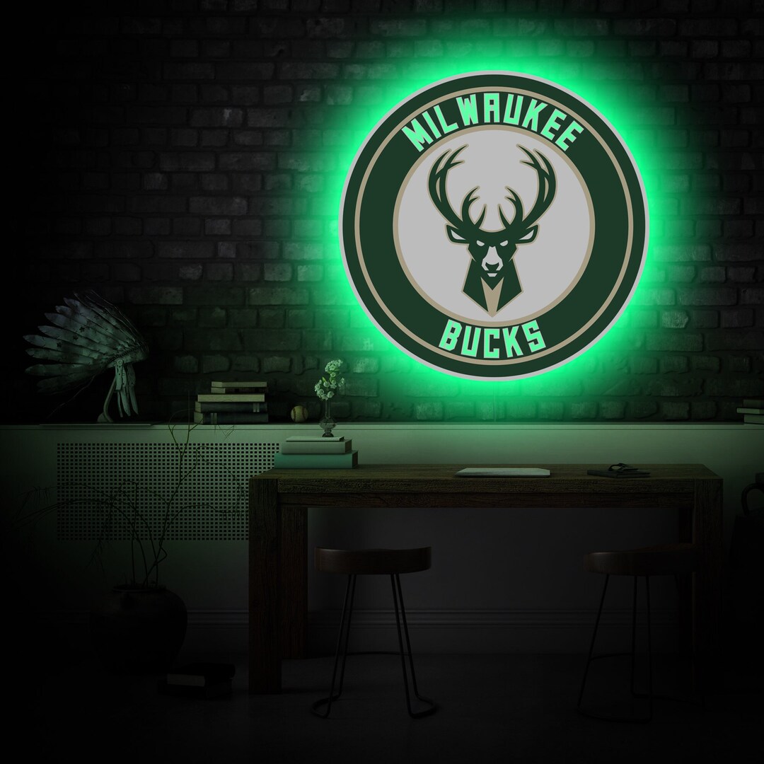 Milwaukee Bucks Sign Neon Milwaukee Bucks Logo Sign - Etsy