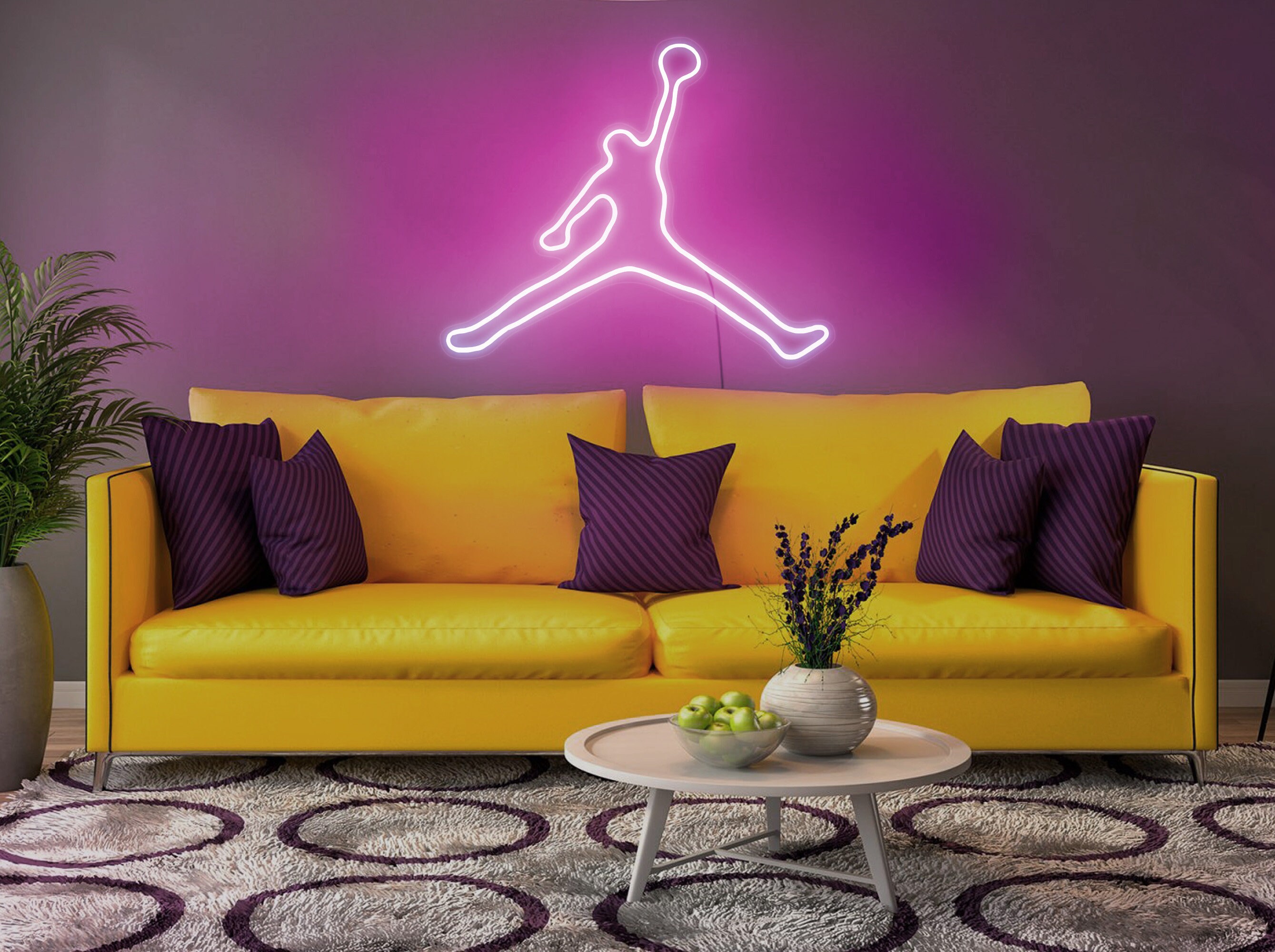 Jordan Neon Sign Jordan Jumpman Neon Jordan Led Sign Jordan - Etsy