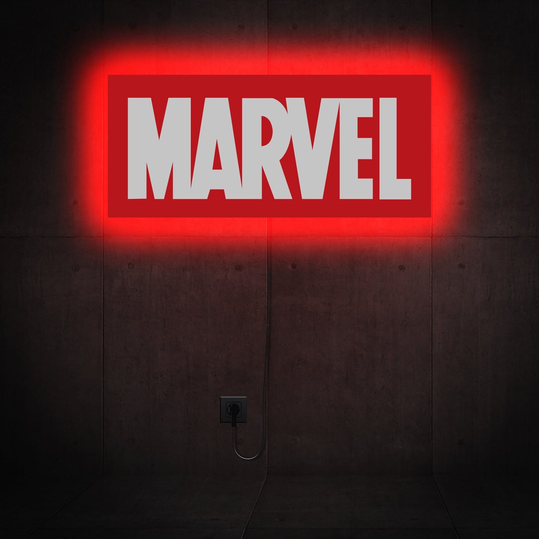 Marvel Neon Sign Marvel Led Sign Marvel Light Sign - Etsy