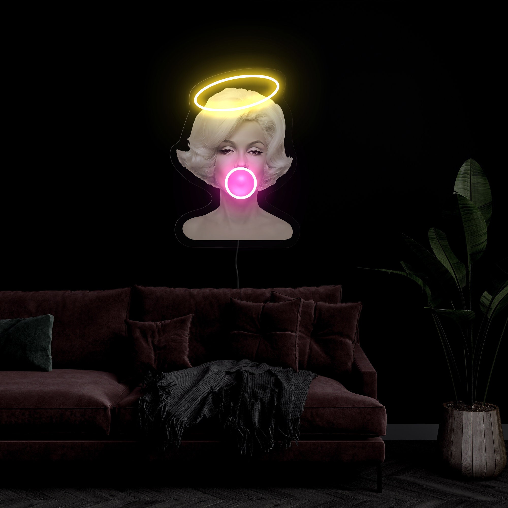Marilyn Monroe Neon Sign Marilyn Monroe Bubble Gum Marilyn - Etsy