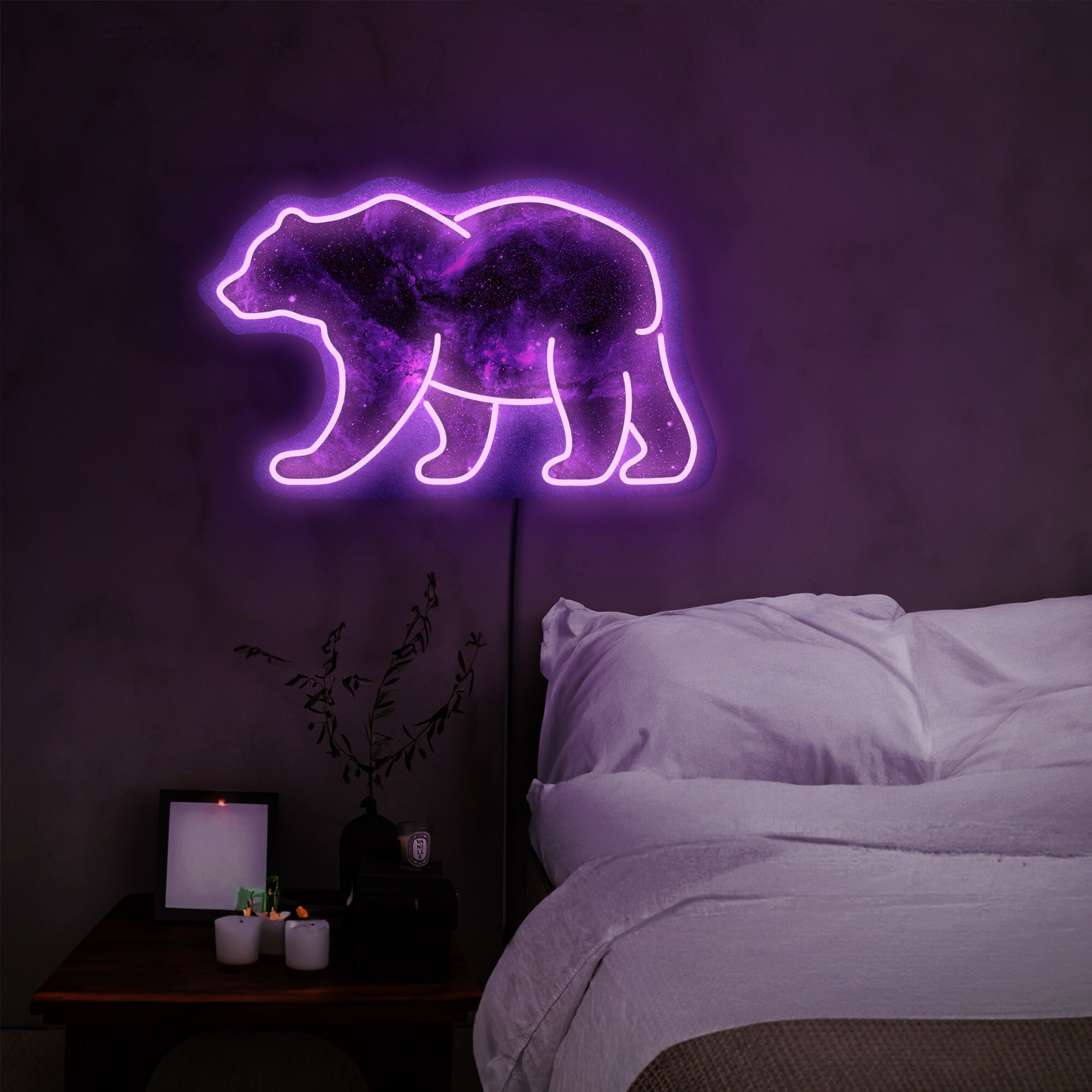 Bear Neon Sign Bear Led Sign Bear Sign Bear Artwork Bear - Etsy