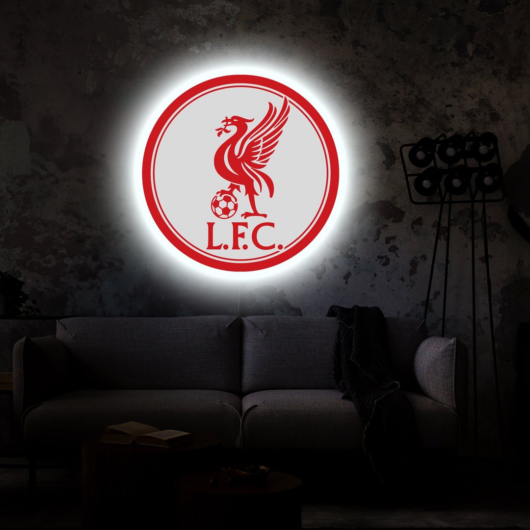 Lumière au néon Liverpool FC, mur lumineux LED Liverpool FC, logo ...