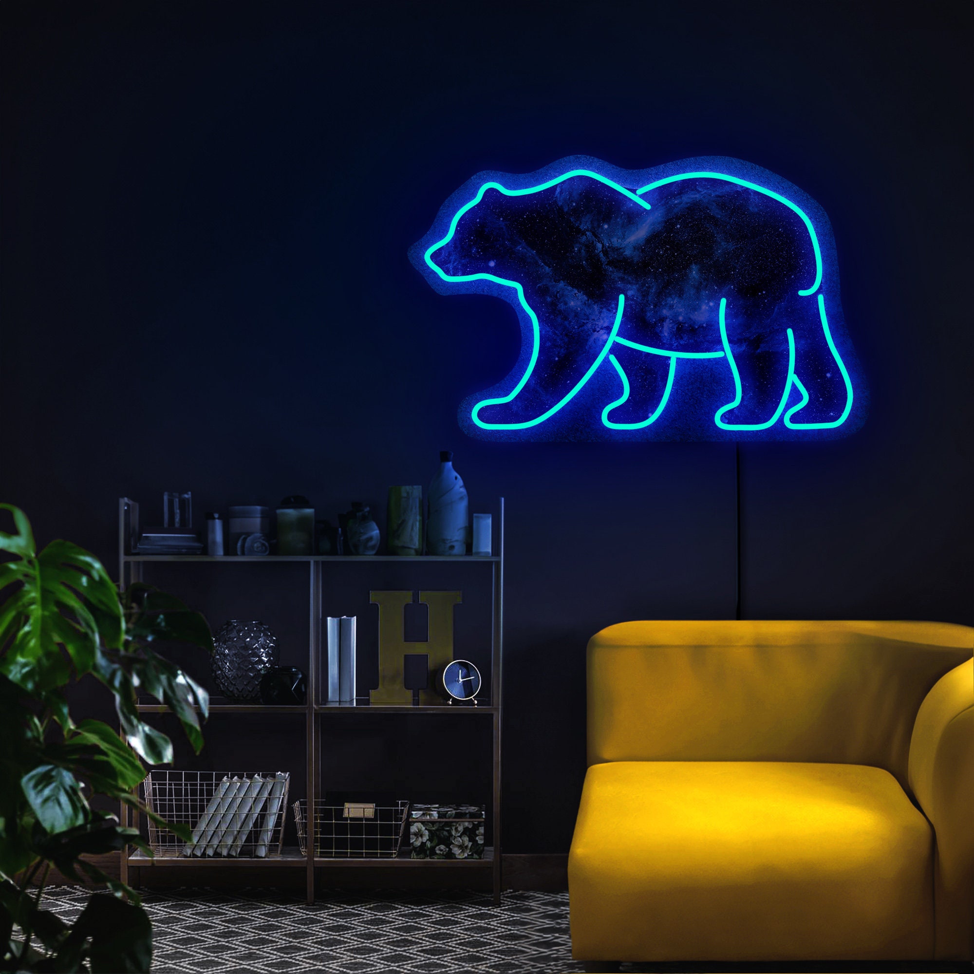 Bear Neon Sign Bear Led Sign Bear Sign Bear Artwork Bear - Etsy