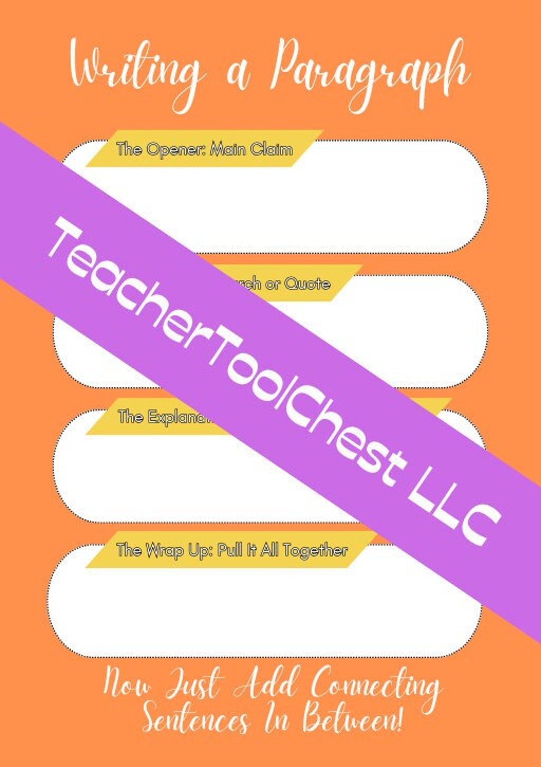 Paragraph Writing Guide 5th-8th Grade Worksheet Essay Planner Tool - Etsy