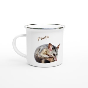 Personalized Possum Mug: Porcelain Enamel Coffee Cup - Etsy