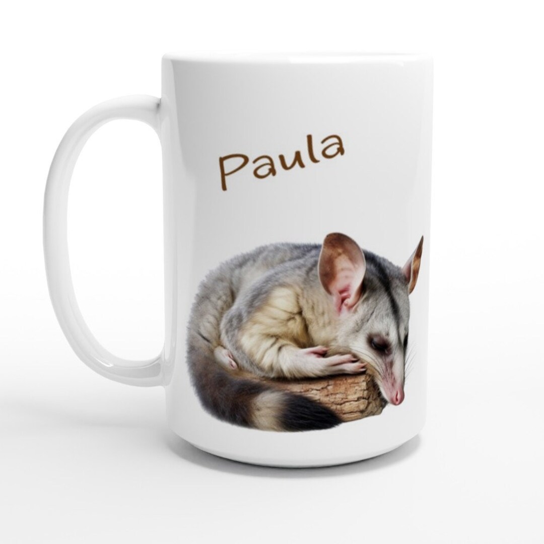Personalized Possum Mug: Porcelain Enamel Coffee Cup - Etsy