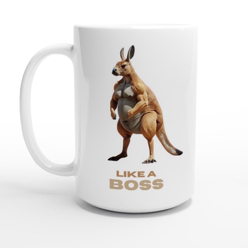 Personalized Like a Boss Kangaroo Mug: Aussie Coffee Mug - Etsy
