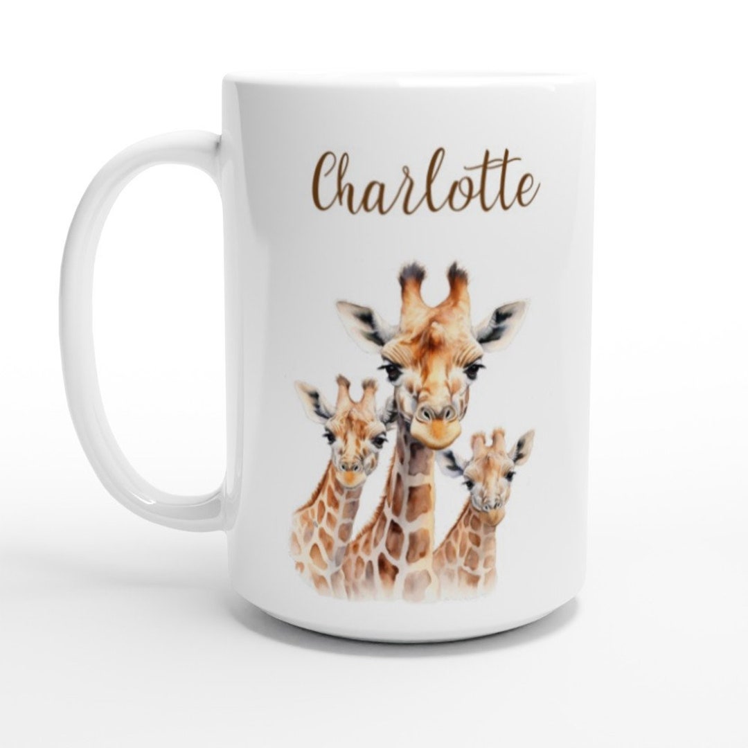 Personalized Giraffe Mug Porcelain Enamel Coffee Tea Latte Mug Cup ...
