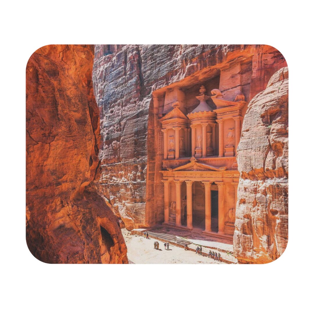 Petra Jordan Mouse Pad, 7 Wonders of the World Desk Mat, Rectangle ...