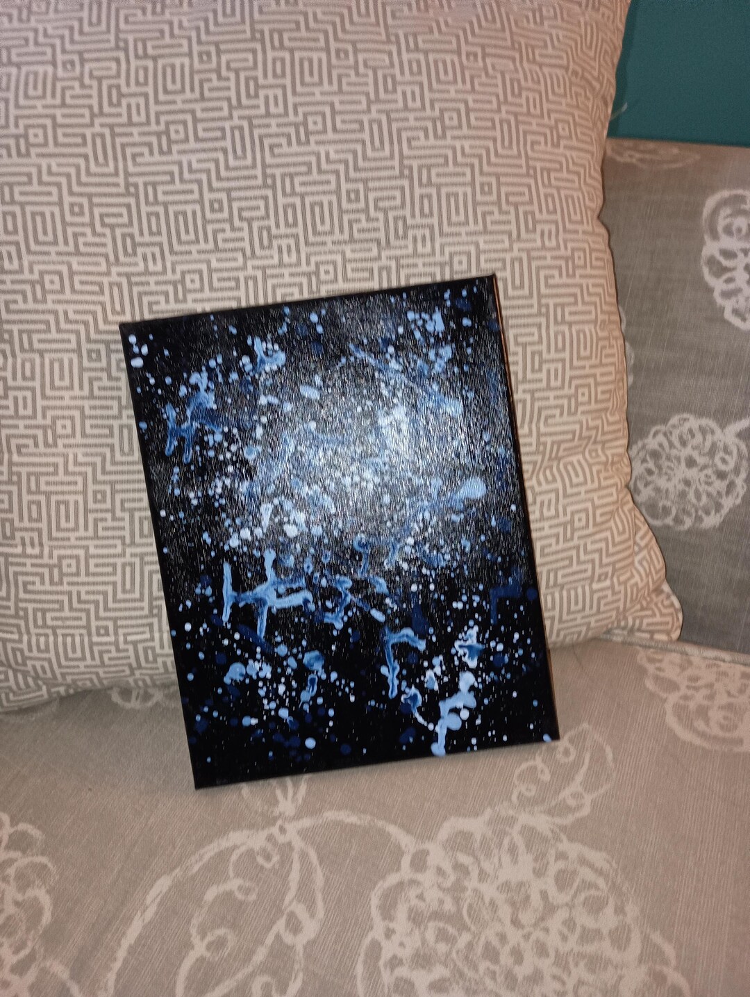 It's a Boy Splotch Painting 8x10 - Etsy