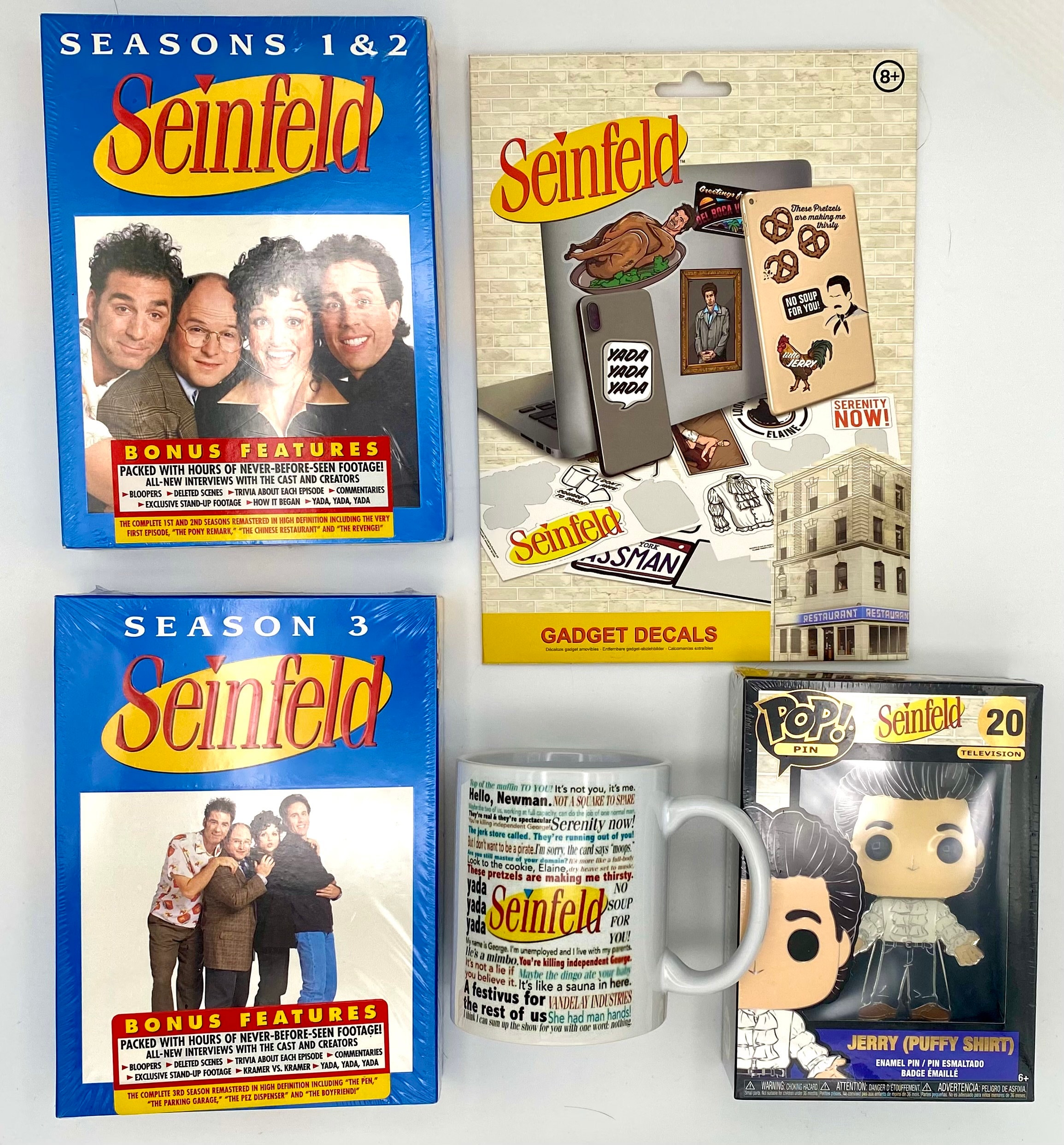 Seinfeld Gift Box Seinfeld Seasons 1-3 Dvds, Decals, Jerry Seinfeld ...