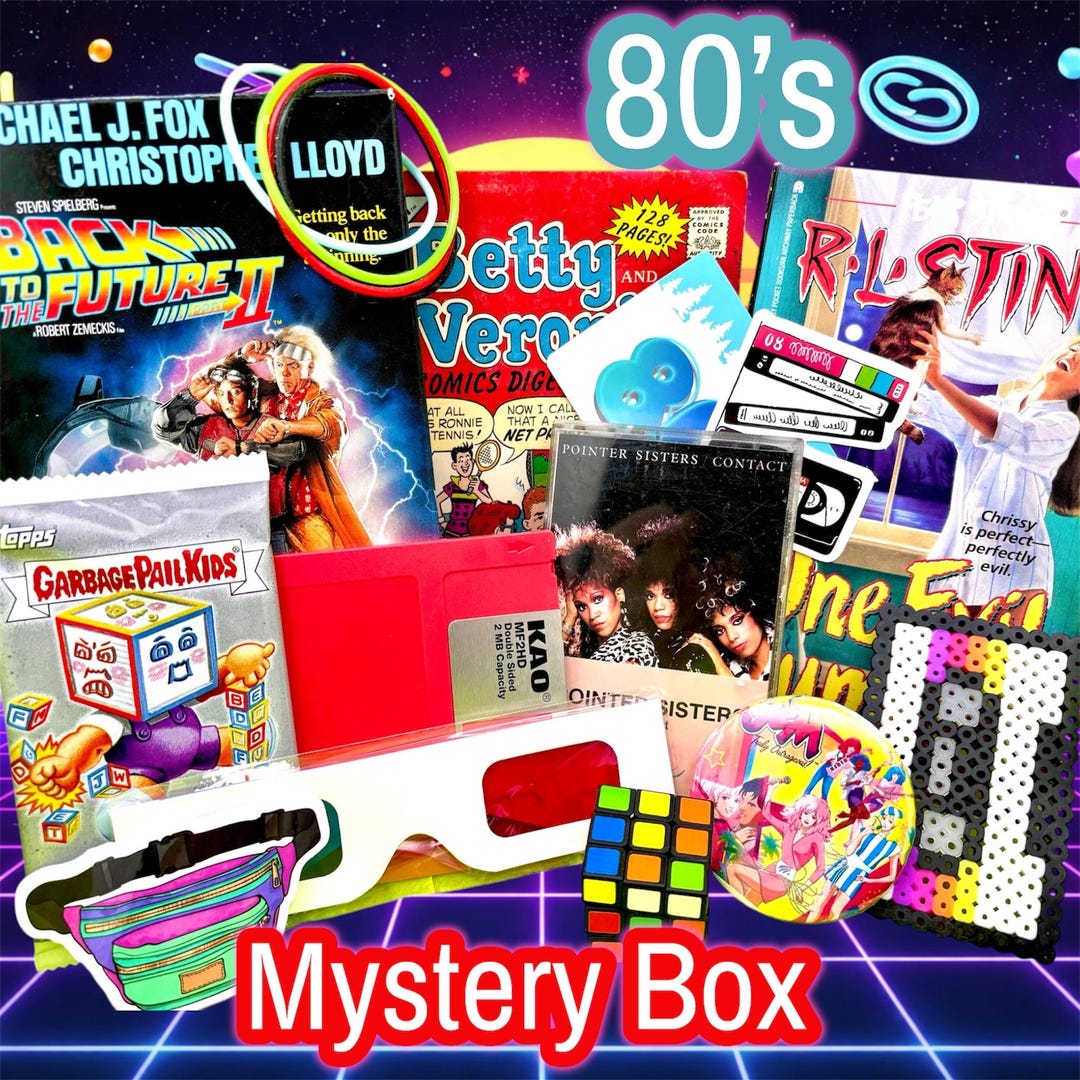 80s Nostalgia Gift Box — Retro Mystery Box With Movie, Book, Cassette ...