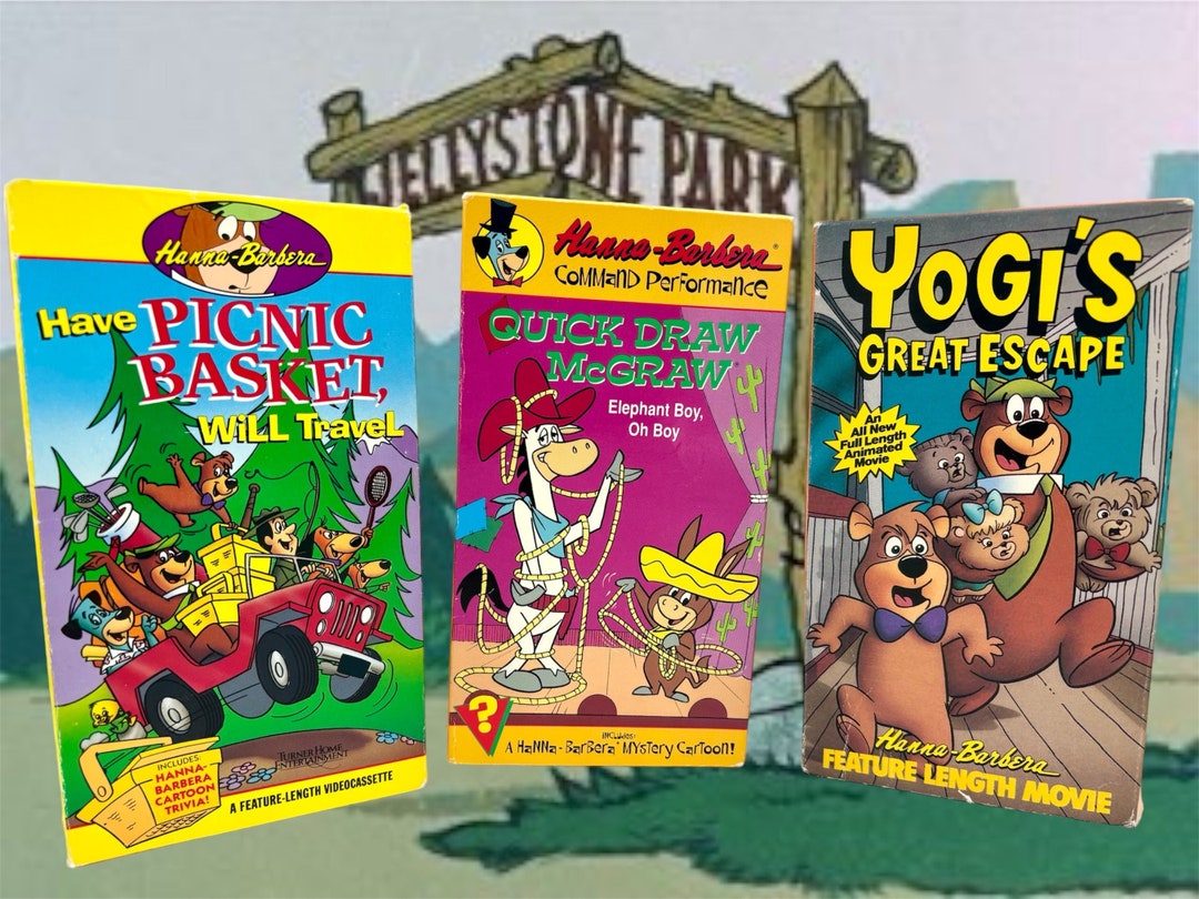 Rare Hanna-barbera VHS: Yogi Bear & Quick Draw Mcgraw Cartoons - Etsy