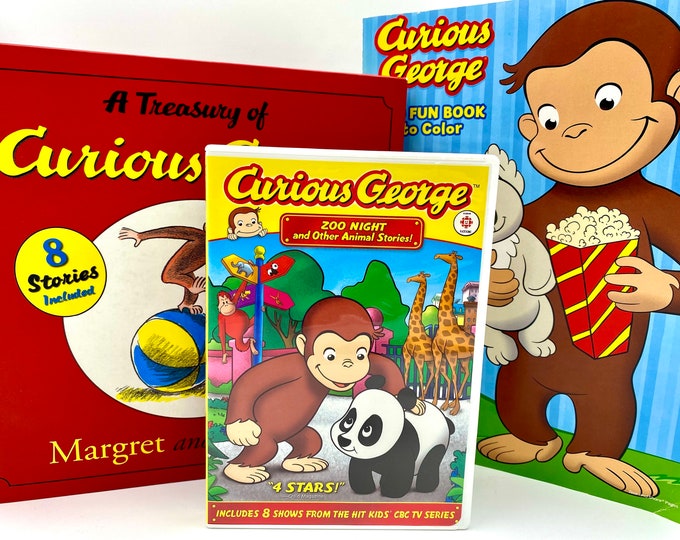 Curious George Collection, TV Series DVD, Rare Coloring Book, Curious ...
