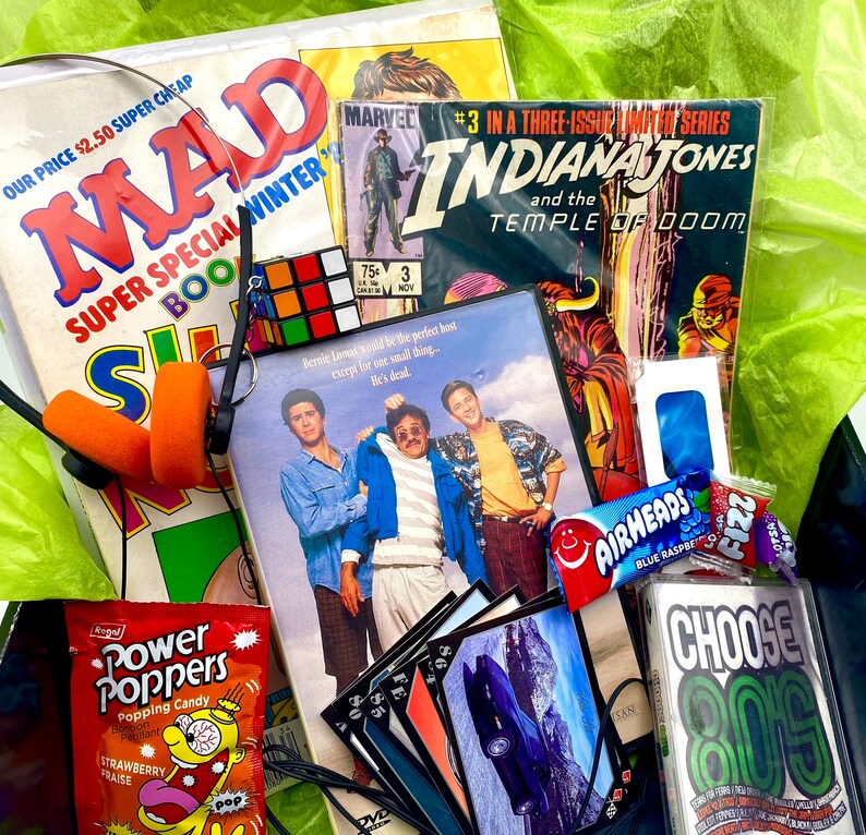 80s Fun Nostalgia Gift Box for Him: Indiana Jones, Mad Magazine ...