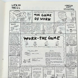 Comic Booklets School is Hell, Work is Hell, Matt Groening, Vintage ...
