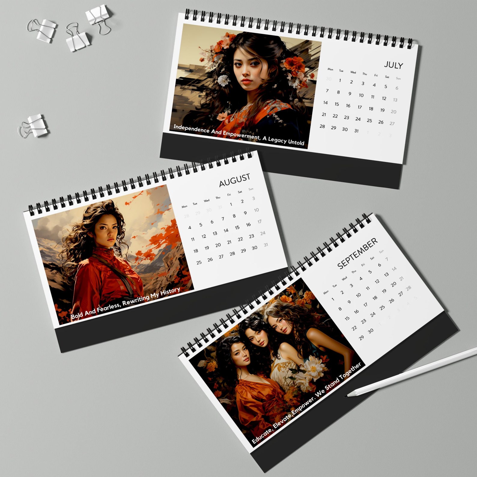 2025 Asian Women of Venus Desk Calendar Diverse & Inspirational ...