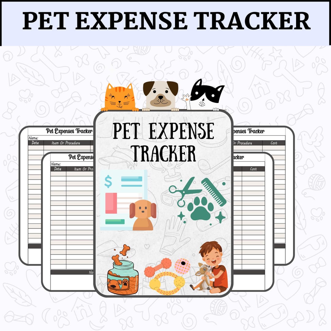 Pet Expense Tracker / Digital Planner / Printable / Instant Download - Etsy